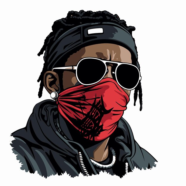 Mysterious Masked Figure in Stylized Urban Portrait | Jiffy Designs