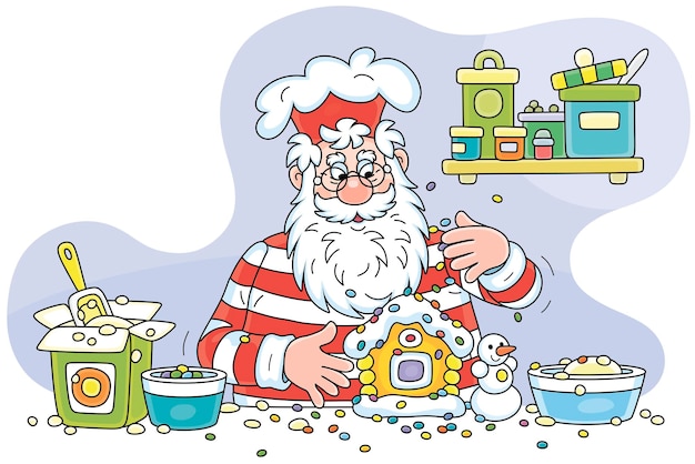 Jolly Santa Cooking Up a Festive Treat in the Kitchen | Jiffy Designs