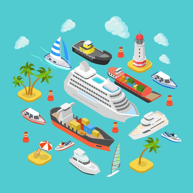 Vibrant Collection of Iconic Nautical Symbols and Vessels | Jiffy Designs