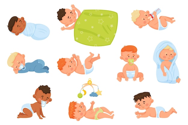 Adorable Collection of Diverse Newborn Babies in Various Poses | Jiffy ...