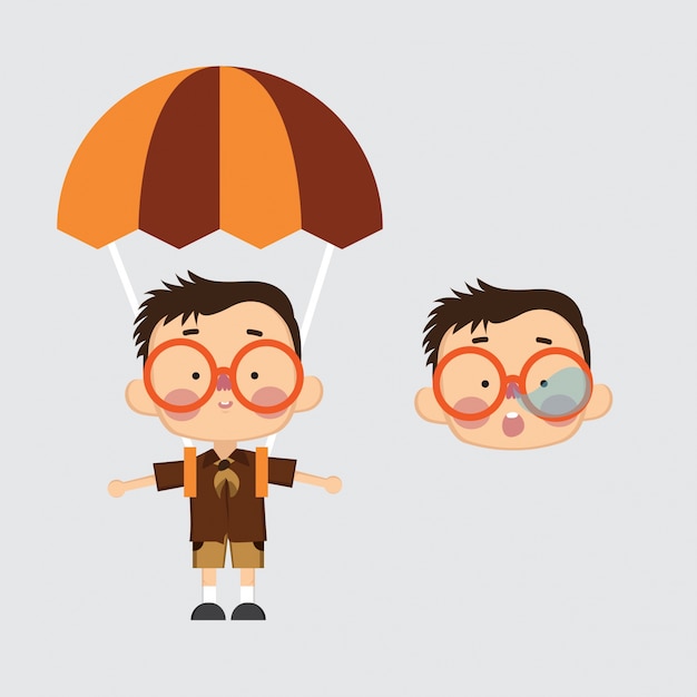 Whimsical Cartoon Characters with Colorful Umbrella | Jiffy Designs