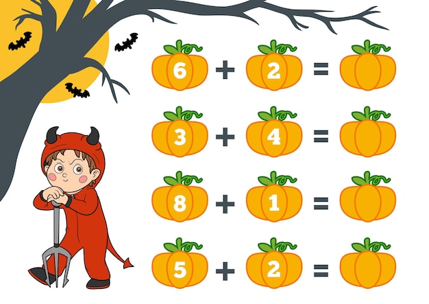 Halloween Math Fun: Pumpkin Addition Puzzles for Kids | Jiffy Designs