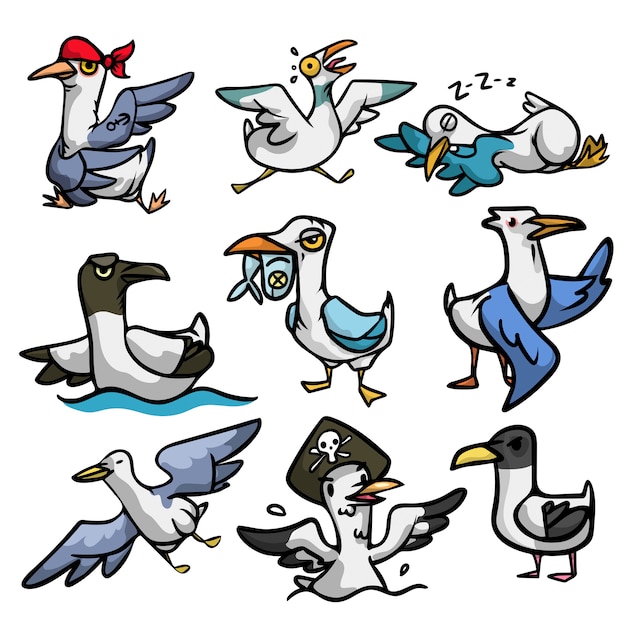 Whimsical Waterfowl: A Flock of Charming Cartoon Ducks | Jiffy Designs