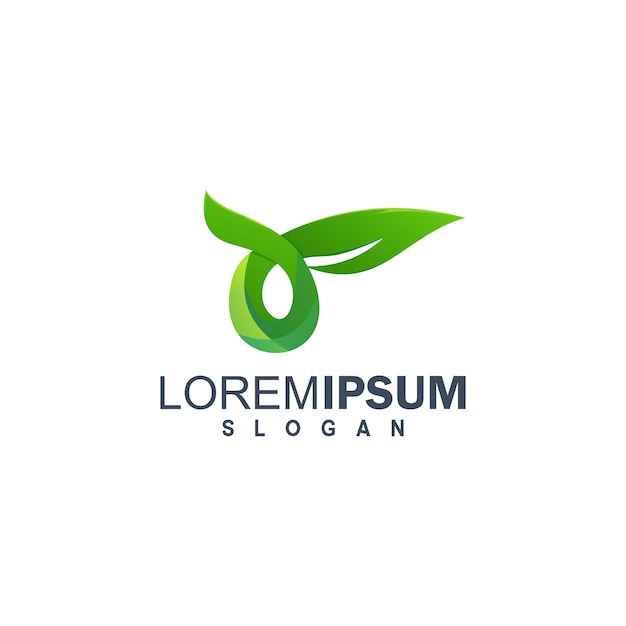 Vibrant Green Leaf Symbol with Elegant Cursive Text | Jiffy Designs