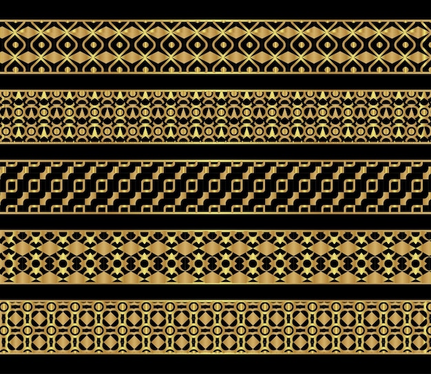 Elegant Geometric Patterns in Striking Gold and Black | Jiffy Designs