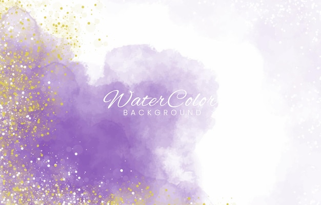 Vibrant Purple Watercolor Splash with Glittering Accents | Jiffy Designs