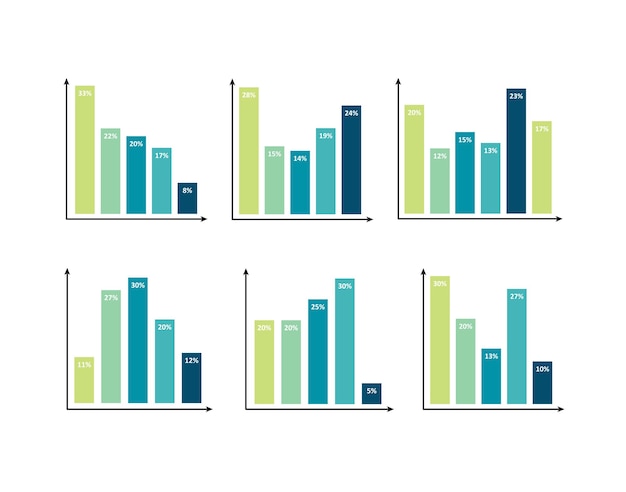 Vibrant Bar Graph Visualizations Depicting Varied Data Trends | Jiffy ...
