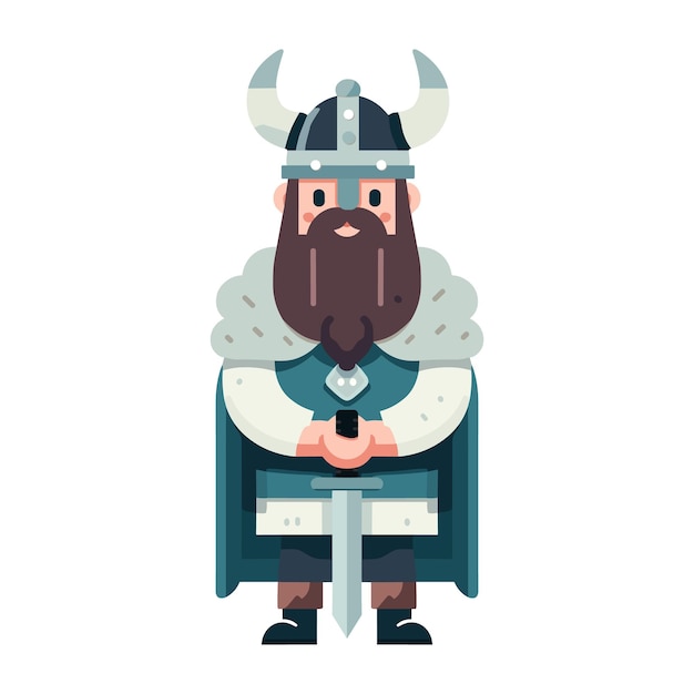 Valiant Viking Warrior in Ornate Armor and Helmet | Jiffy Designs