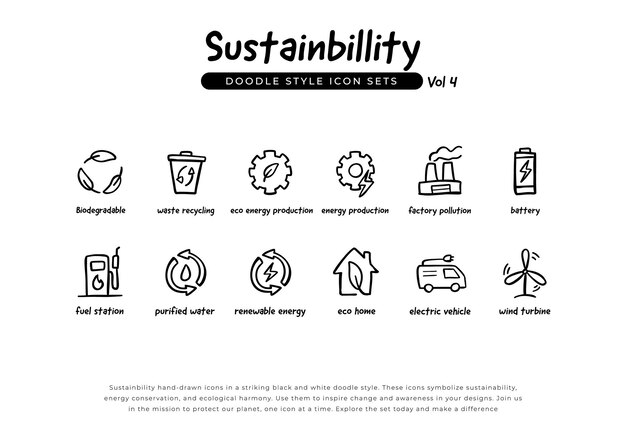 Diverse Sustainbility Icons Depicting Environmental Awareness | Jiffy ...