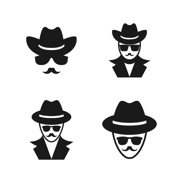 Mysterious Silhouettes of Dapper Gentlemen in Cowboy Hats | Jiffy Designs