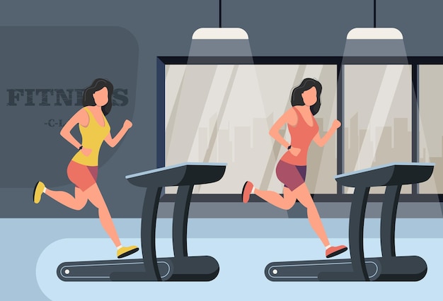 Energetic Fitness Duo Exercising on Treadmills | Jiffy Designs