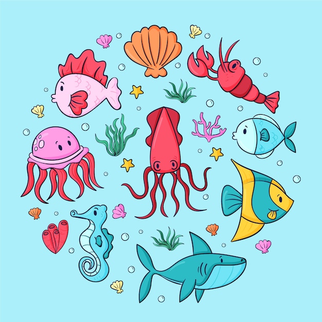 Vibrant Underwater World of Whimsical Sea Creatures | Jiffy Designs