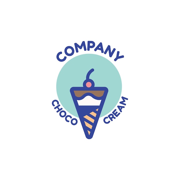 Delightful Choco Cream Company Logo with Iconic Treat | Jiffy Designs