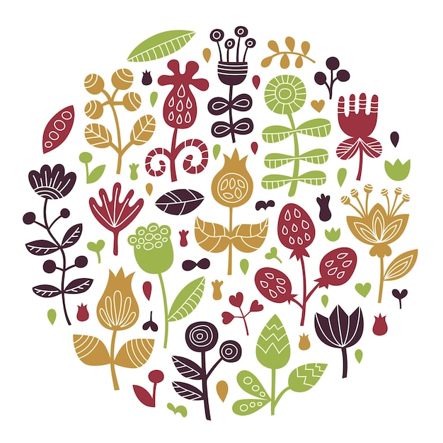 Vibrant Floral Motifs Collection with Diverse Stylized Blooms | Jiffy ...