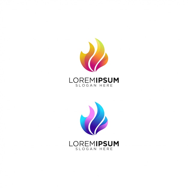 Vibrant Flame Logos with Gradient Color Palette | Jiffy Designs