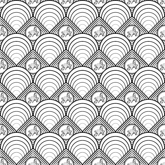 Captivating Monochrome Scalloped Pattern | Jiffy Designs