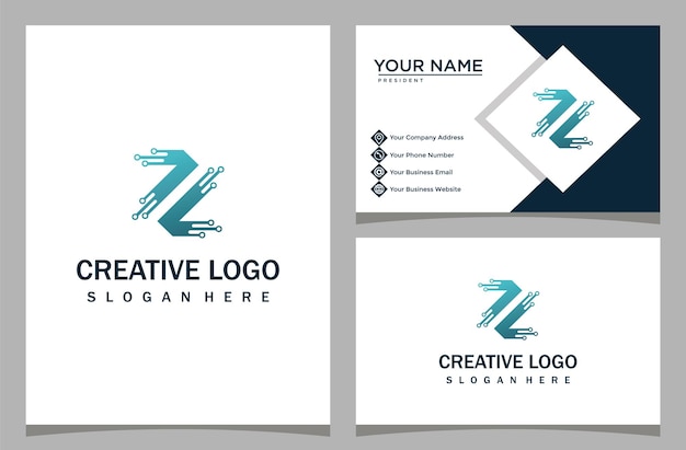 Sleek and Stylized Letter Z Logo with Geometric Shapes | Jiffy Designs