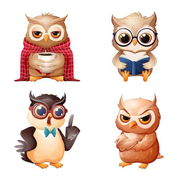 Charming Owl Collection with Diverse Personalities and Styles | Jiffy ...