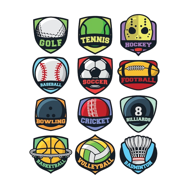 Vibrant Collection of Sports-Themed Emblems and Iconography | Jiffy Designs