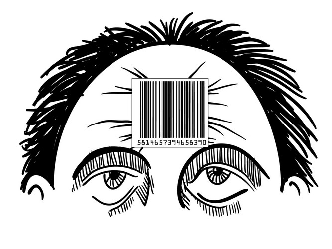 Vector Barcode On The Forehead | Jiffy Designs