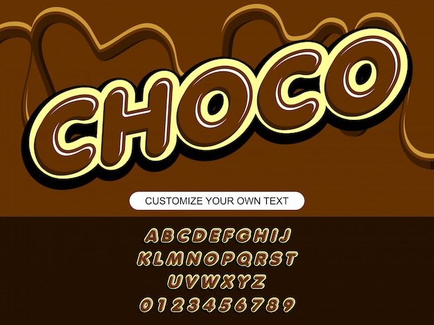Choco Typography with Customizable Text and Alphabet | Jiffy Designs