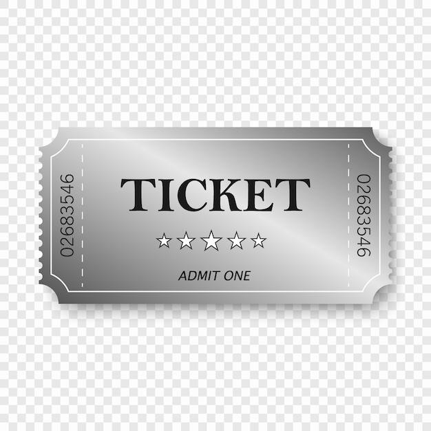 Elegant Silver Admit One Ticket Design | Jiffy Designs