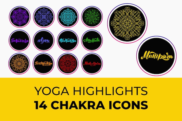 Vibrant Chakra Icons for Yoga and Meditation Practices | Jiffy Designs