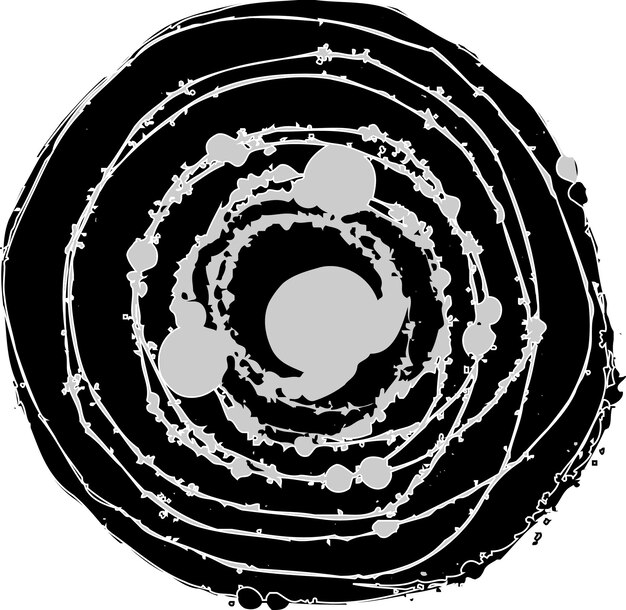 Captivating Cosmic Vortex: Swirling Celestial Patterns in Monochrome | Jiffy Designs