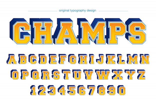 Bold Retro Typography Design with 'CHAMPS' and Alphabet Letters | Jiffy ...
