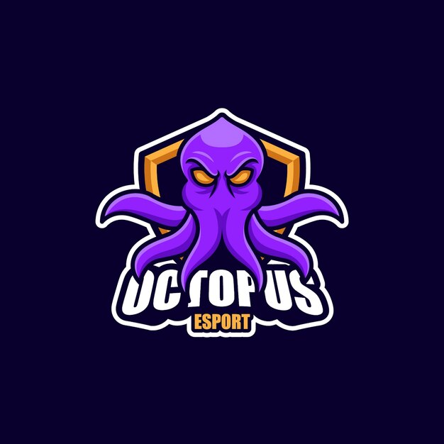 Fierce Octopus Mascot for Esports Gaming Logo | Jiffy Designs