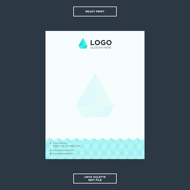 Minimalist Water Drop Logo Design with Geometric Pattern Background ...