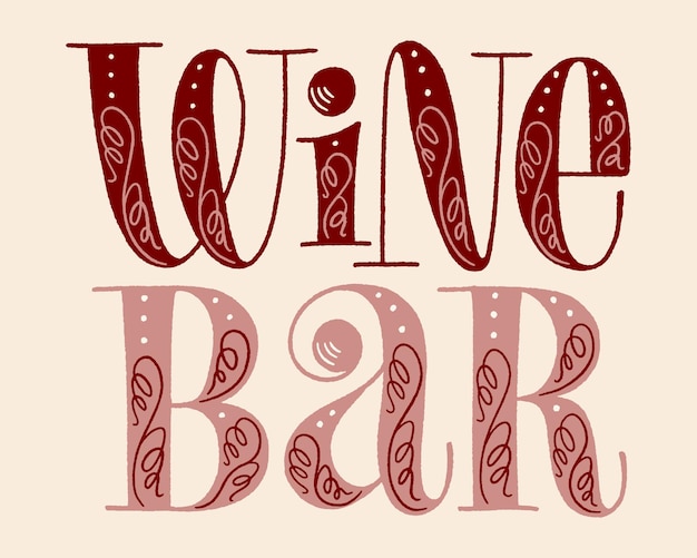 Elegant and Ornate 'Wine Bar' Typography | Jiffy Designs