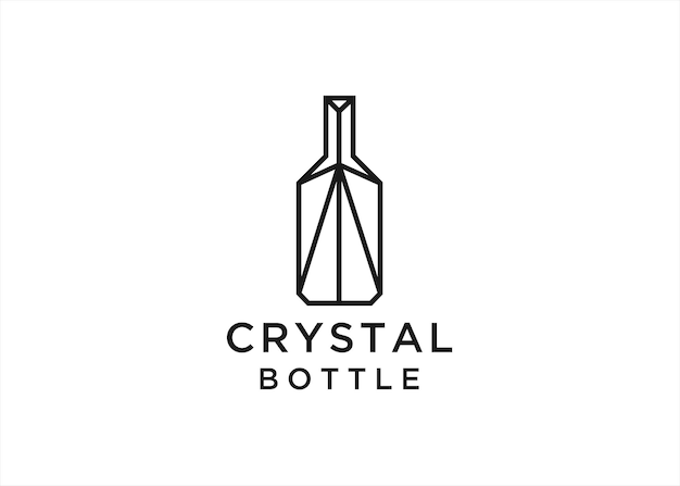 Elegant and Minimalist Crystal Glass Bottle Design | Jiffy Designs