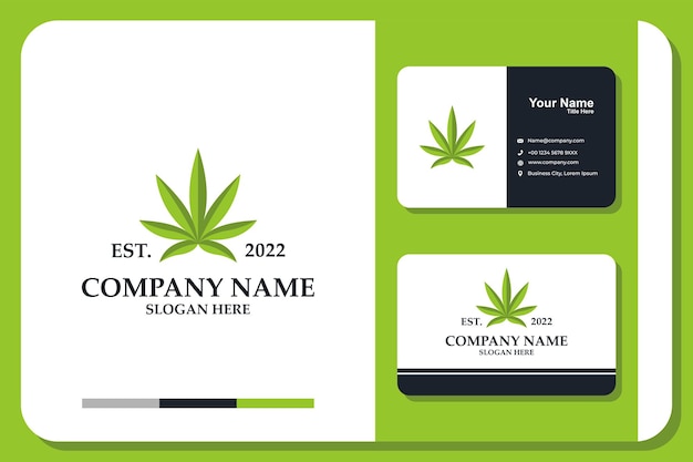 Vibrant Green Cannabis Leaf Logo and Branding | Jiffy Designs