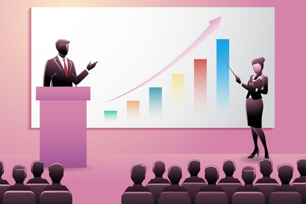 Inspiring Business Presentation with Vibrant Graphs and Figures | Jiffy ...