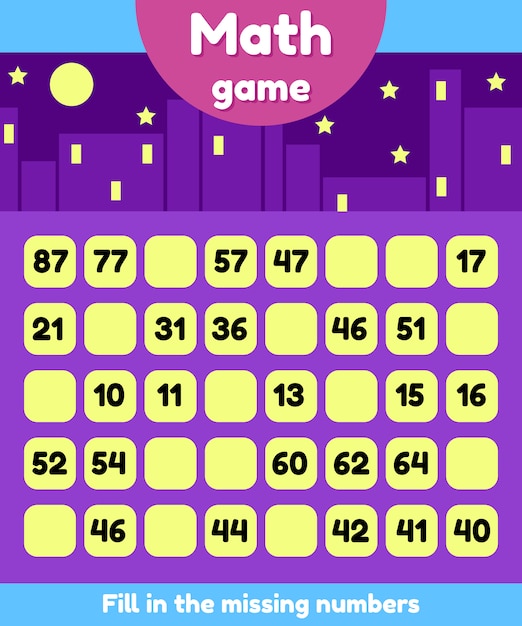 Engaging Math Game with Vibrant Numbers and Stars | Jiffy Designs