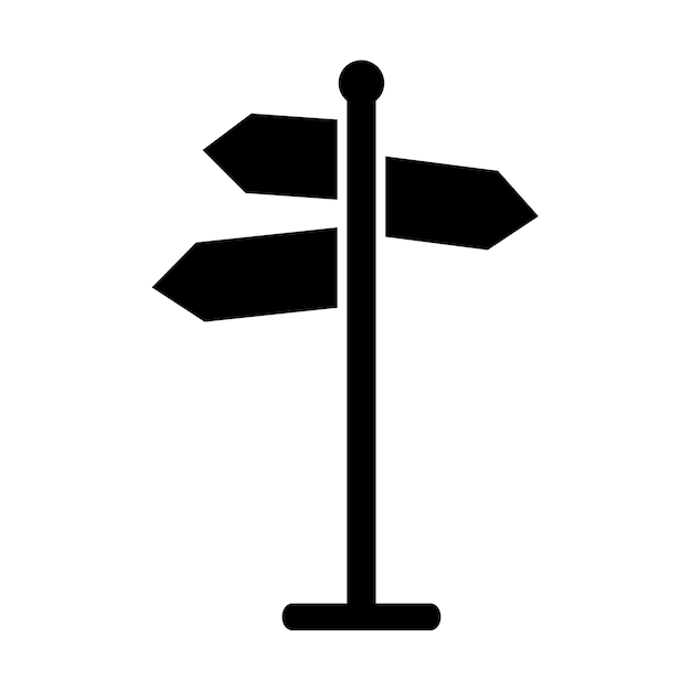 Minimalist Directional Road Sign with Striking Silhouette | Jiffy Designs