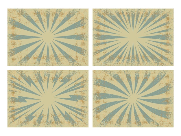Vintage Sunburst Patterns in Retro Colors | Jiffy Designs