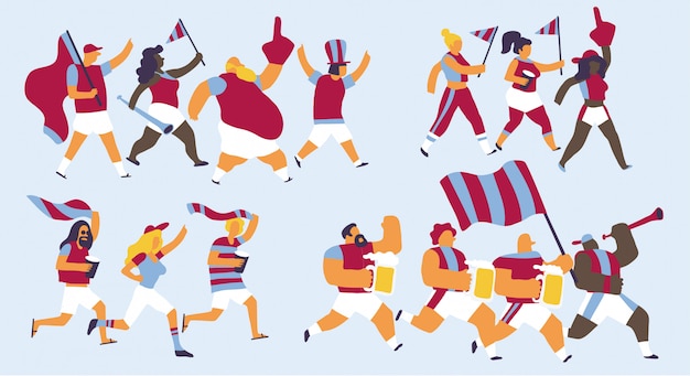 Vibrant Parade Celebration Graphics with Diverse Illustrated Figures ...