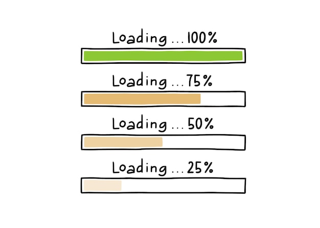 Versatile Loading Progress Bar Icons in Diverse Styles | Jiffy Designs