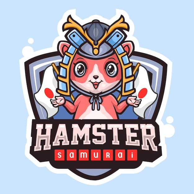 Adorable Hamster Samurai Mascot with Vibrant Armor | Jiffy Designs