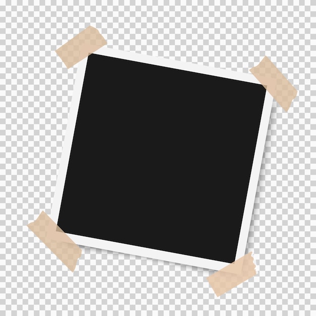 Vintage-style Polaroid Photo Frame with Tape Accents | Jiffy Designs