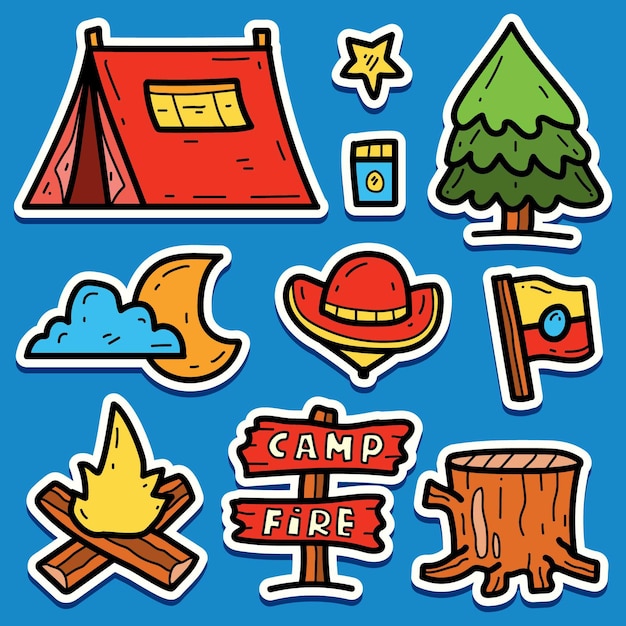 Vibrant Camping Icons and Symbols Collection | Jiffy Designs