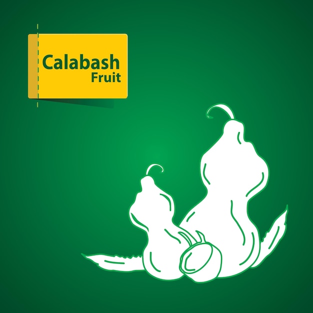 Vibrant Calabash Fruit Silhouettes on Emerald Green Background | Jiffy ...