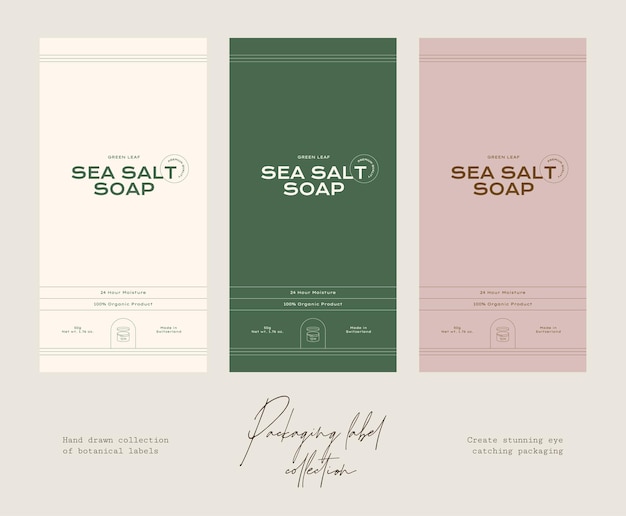 Minimalist Packaging for Premium Sea Salt Soap Collection | Jiffy Designs