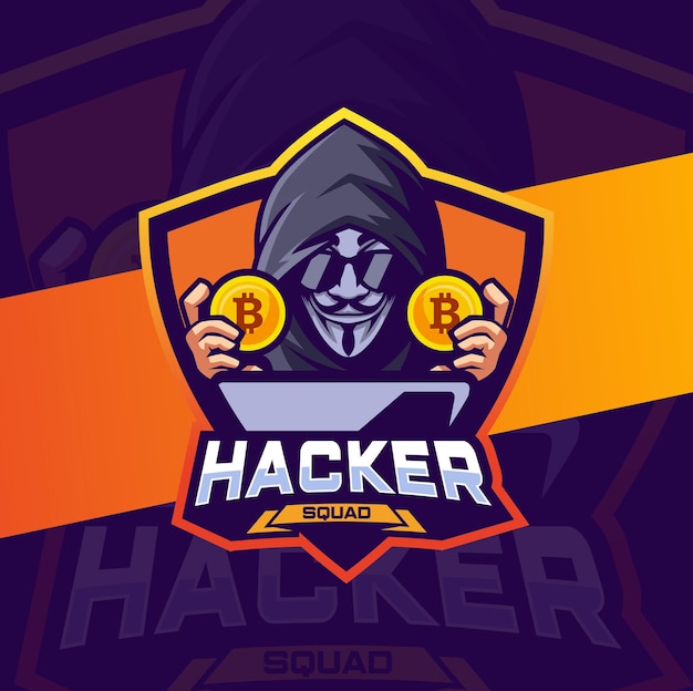Captivating Hacker Squad Emblem with Cryptic Symbols | Jiffy Designs