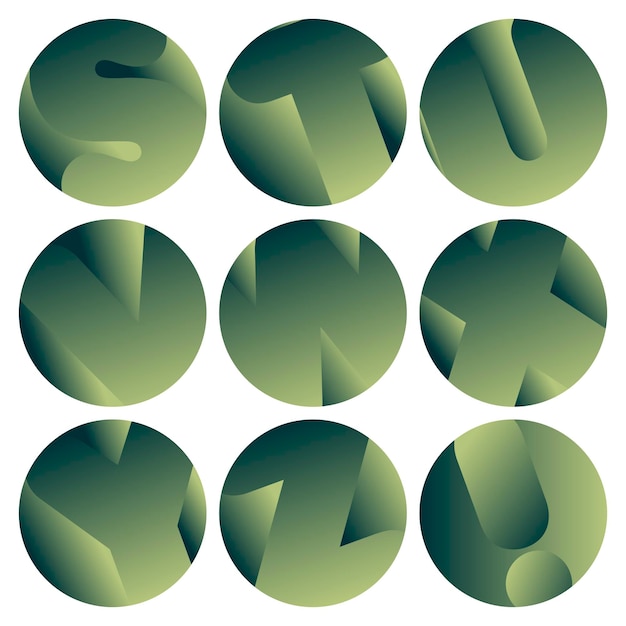 Serene Geometric Shapes in Soothing Green Tones | Jiffy Designs