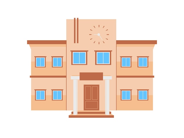 Vibrant Peach-Colored Building with Symmetrical Windows | Jiffy Designs