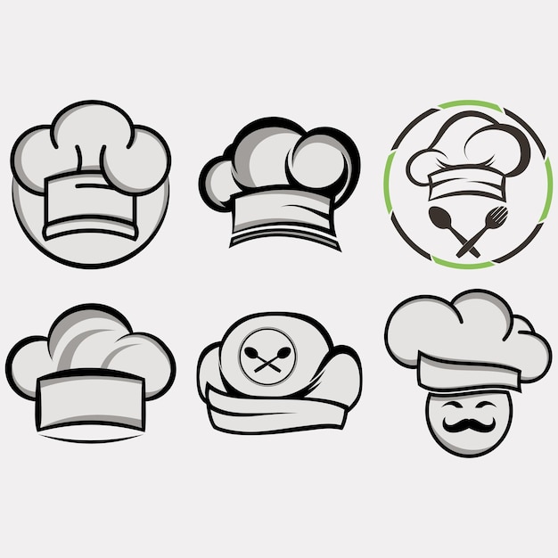Diverse Collection of Stylized Chef Hats and Culinary Logos | Jiffy Designs