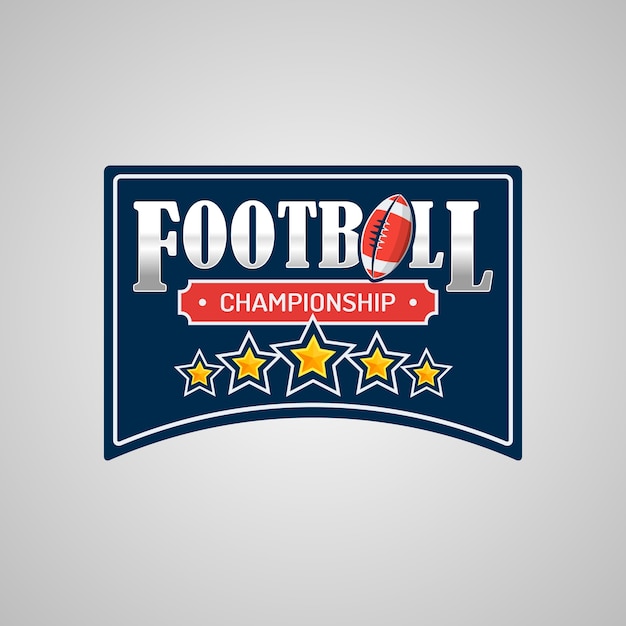 Vibrant Football Championship Emblem with Iconic Stars | Jiffy Designs